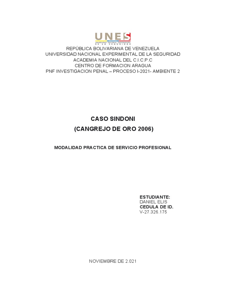 Caso Sindoni | PDF | Secuestro | Venezuela