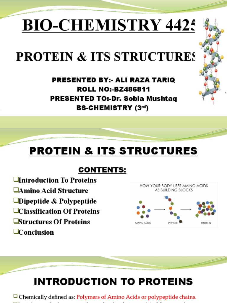 Ali Raza Tariq-Bz486811-Bio-Chemistry-4425-Presentation | PDF ...