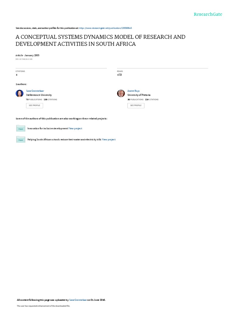 A Conceptual Systems Dynamics Model of Research An | PDF | Tacit ...