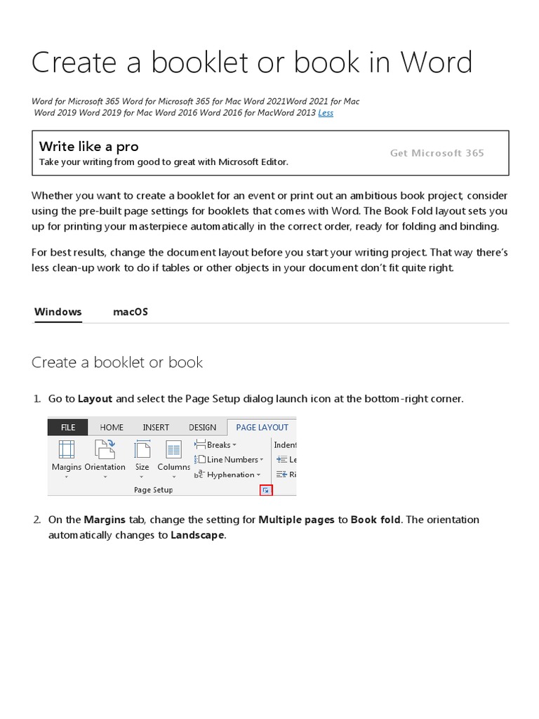 Create Booklets in Word Easily | PDF | Page Layout | Books