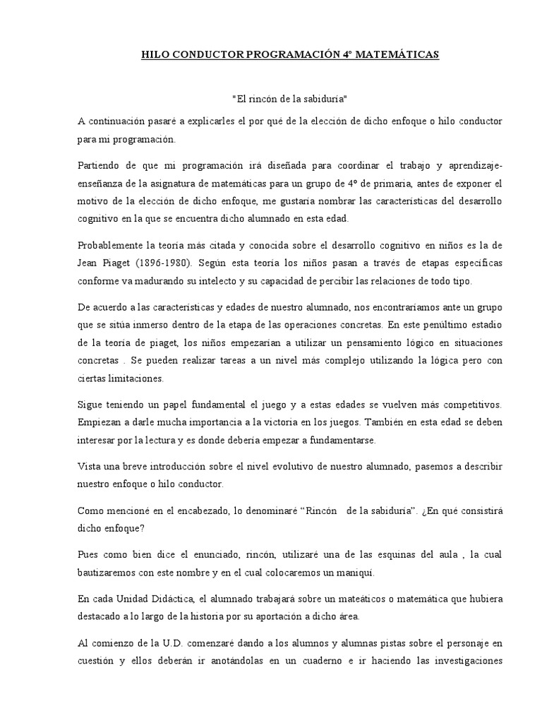 Hilo Conductor Programación | PDF | Ciencia cognitiva | Science