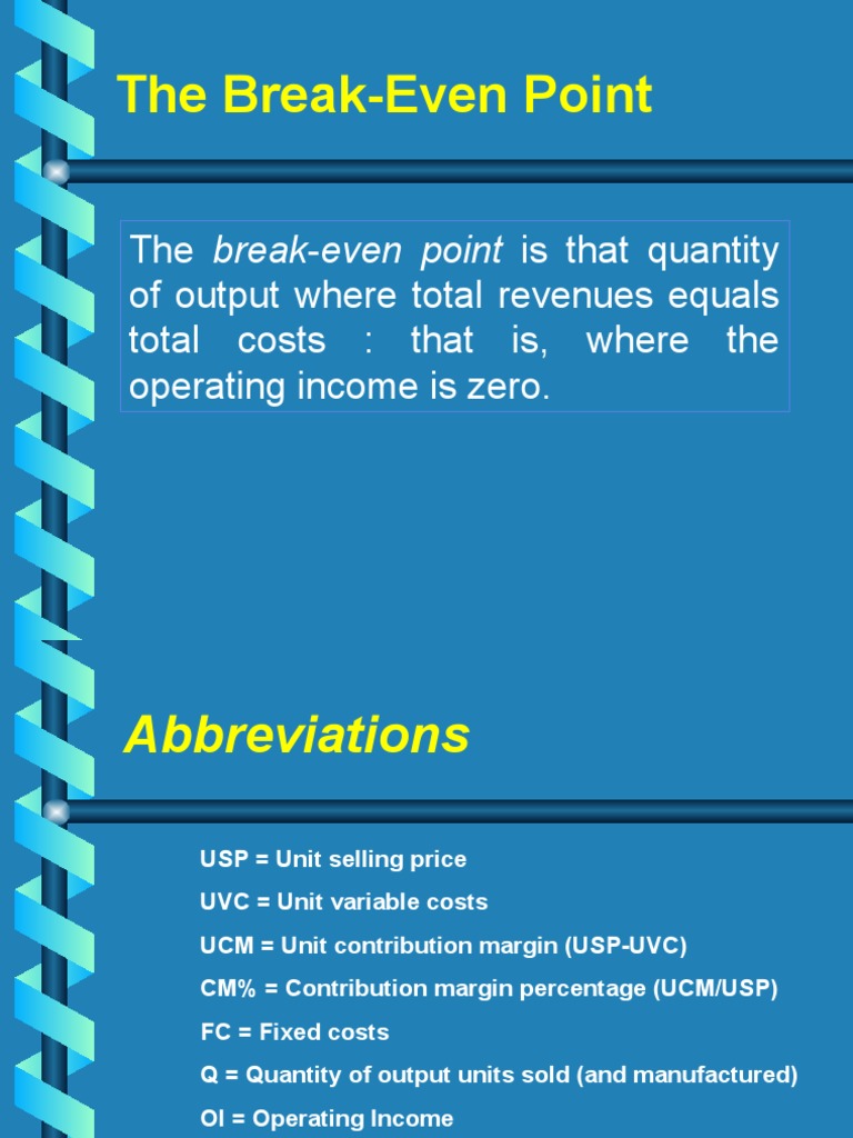 Break-Even Part 2-11 | PDF | Economics | Microeconomics