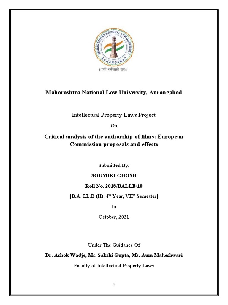 Critical Analysis of The Authorship of Films | PDF | Copyright | Social ...