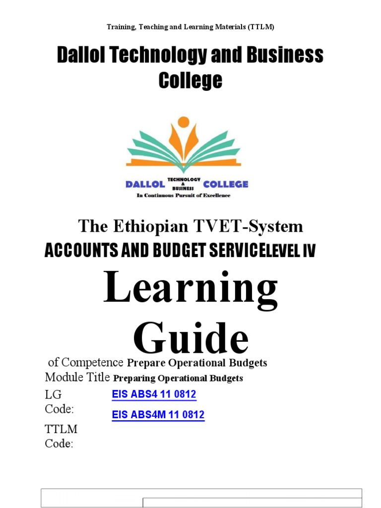 Prepare Operational Budgets Pdf Balance Sheet Budget