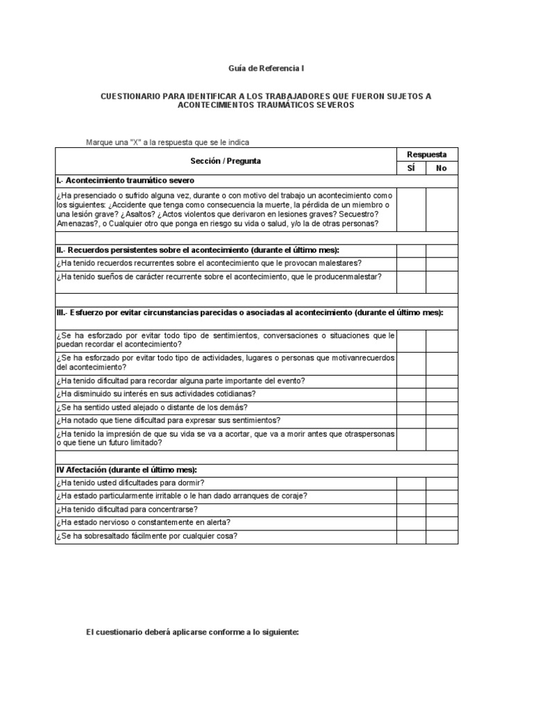 Cuestionarios NOM 035 | PDF | Cuestionario