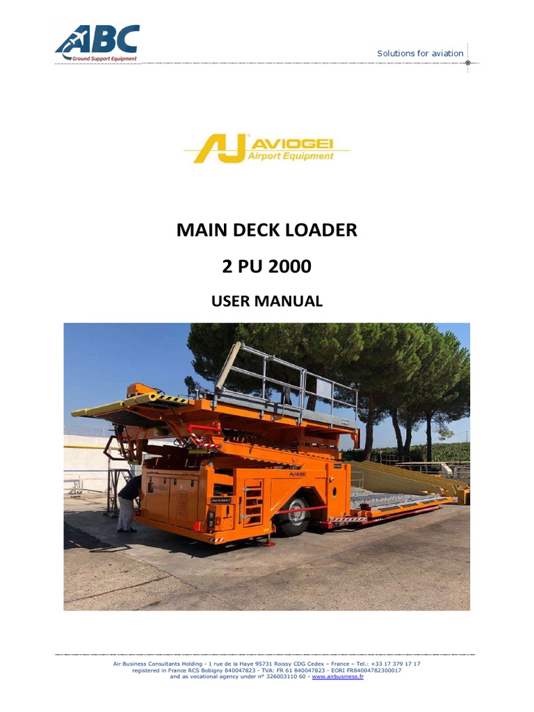 Manual de Operacion Main Deck Loader | PDF | Vehicles | Vehicle Technology