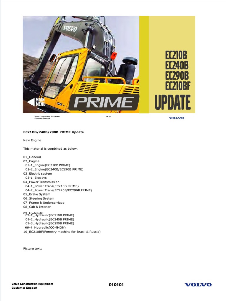 Ec210b Ec290b Prime Step1 Publicen | PDF | Fuel Injection | Diesel Engine