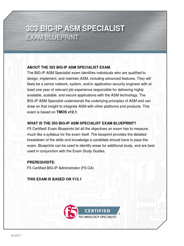 F5 - Blueprint - 303 - BIG - IP - ASM - Specialist Rayos | PDF ...
