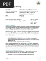 Safeguarding Policy Statement Example | PDF | Policy | Social Ethics