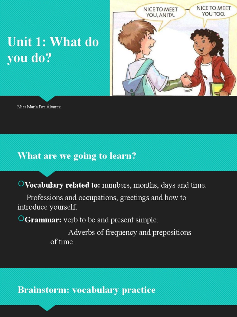 Unit 1 - Nice To Meet You | PDF