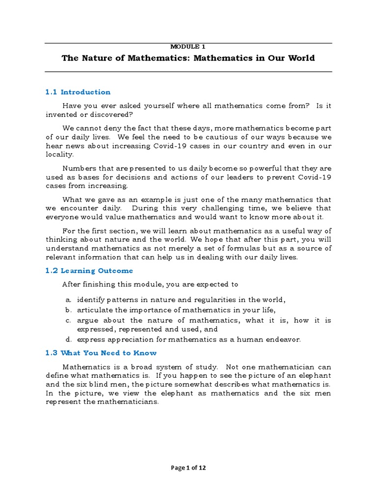 Understanding Mathematics in Nature | PDF | Numbers | Mathematics