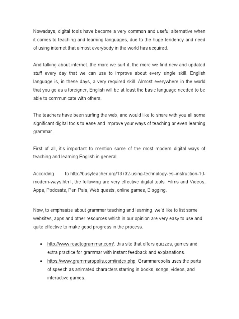 Innovative Tools | PDF | Part Of Speech | English Language