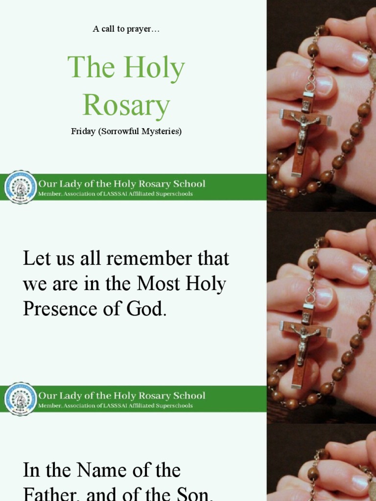 Rosary Prayer Sorrowful Mystery | PDF | Lord's Prayer | Mary, Mother Of ...