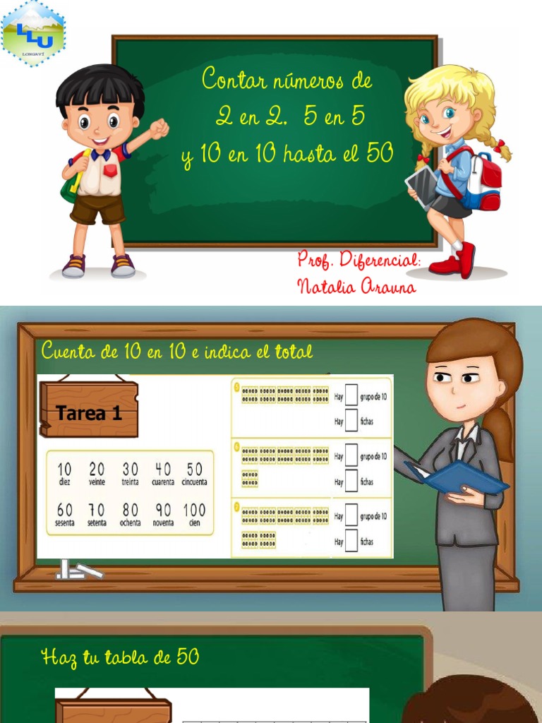 Conteo de 2 en 2, 5 en 5 y 10 en 10 | PDF | Métodos y materiales de ...