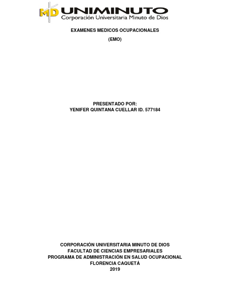 Examenes Medicos Ocupacionales Emo | PDF