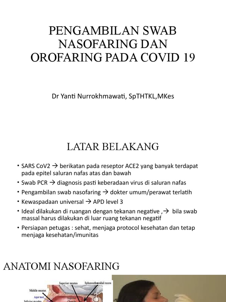 Swab Nasofaring Dan Orofaring Pada COVID 19 | PDF