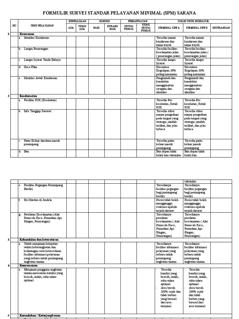 Survei SPM Angkutan Barang Umum | PDF