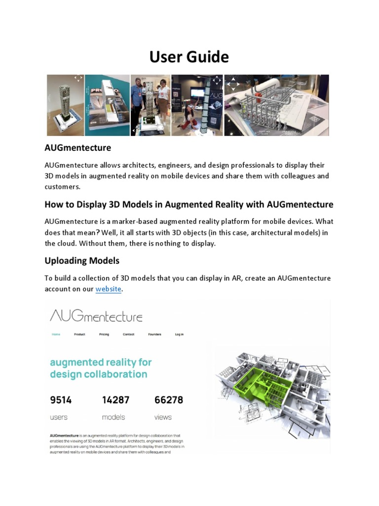 User Guide: Augmentecture | PDF | Augmented Reality | 3 D Computer Graphics