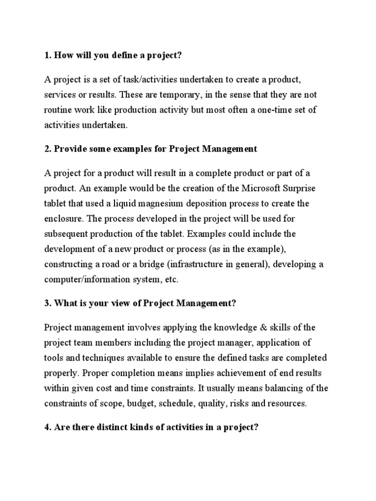 50 Interview Questions For PMP | PDF | Project Management | Risk