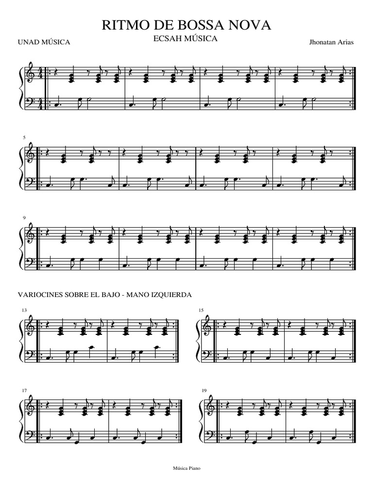 Ritmo de Bossa Nova | PDF