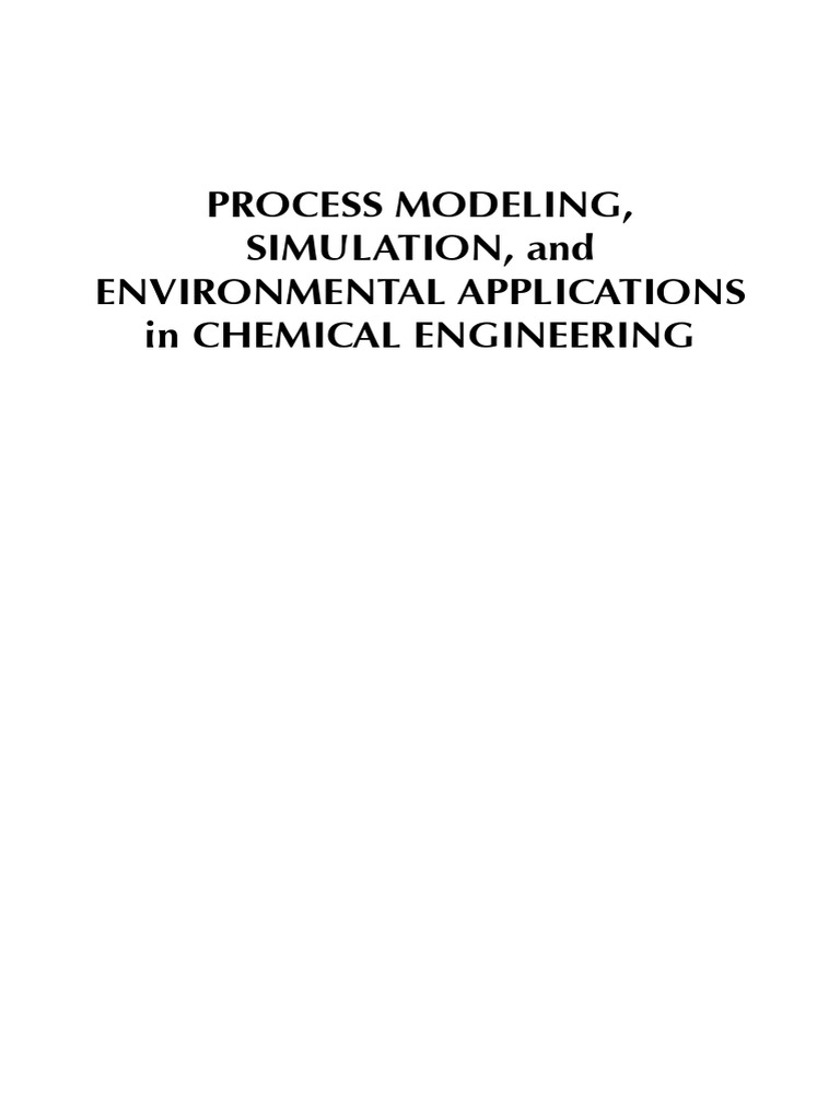 Process Modeling, Simulation, and Environmental Applications in ...