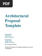 Architectural Fee Proposal | PDF | Request For Proposal