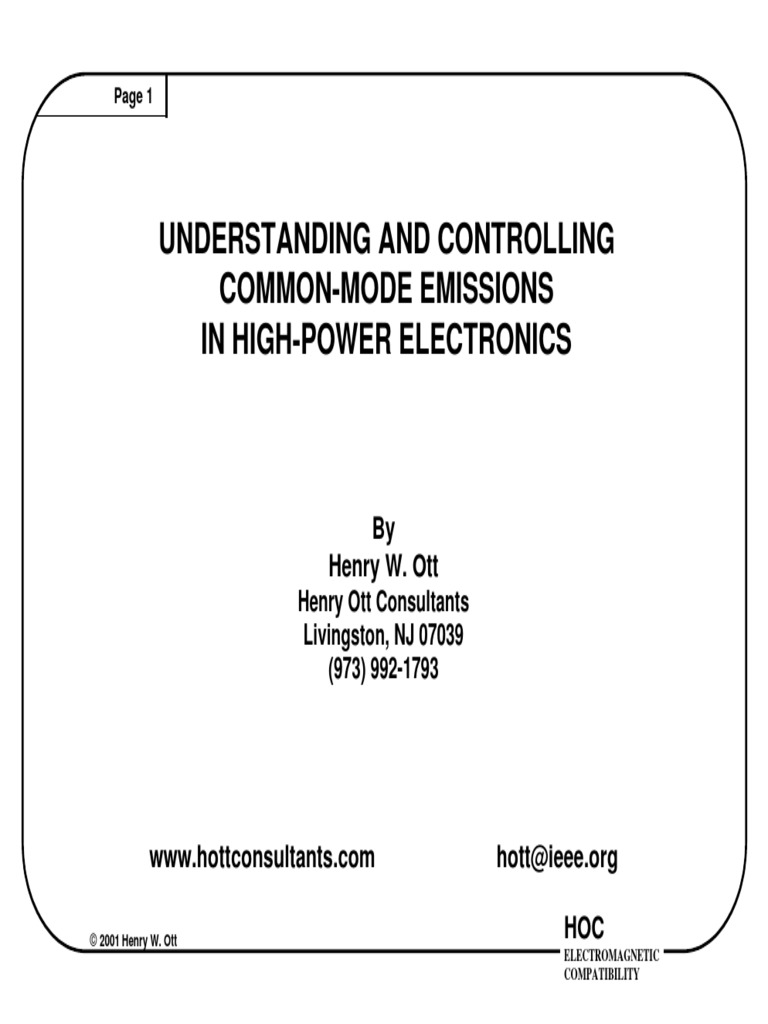 Understanding and Controlling Common-Mode Emissions in High-Power ...