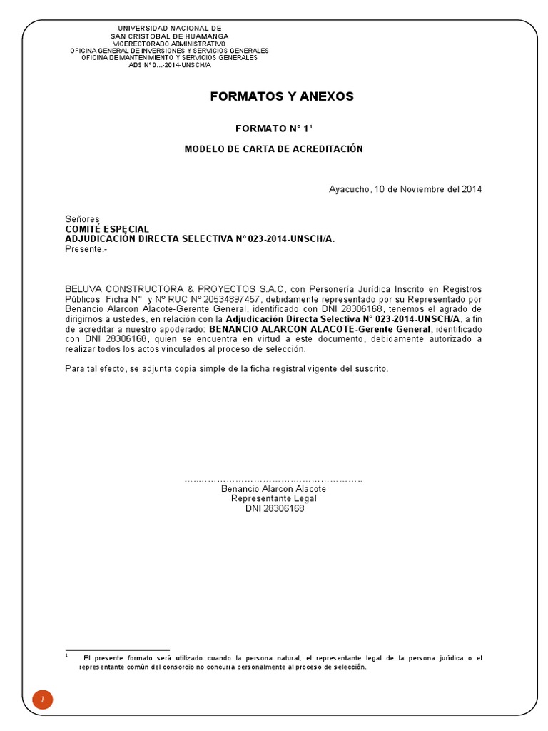 Formatos y Anexos | PDF