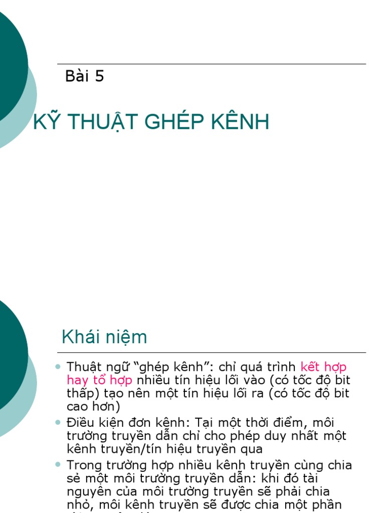 bai5 KỸ THUẬT GHÉP KÊNH | PDF