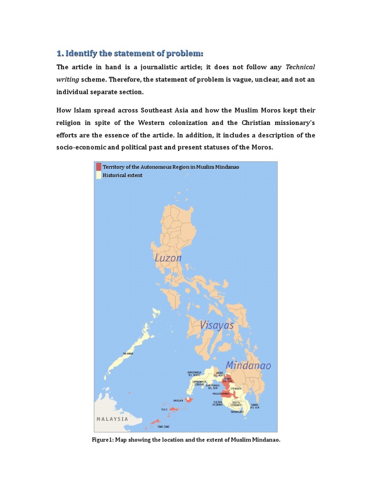 Identify The Statement of Problem | PDF | Philippines | Mindanao