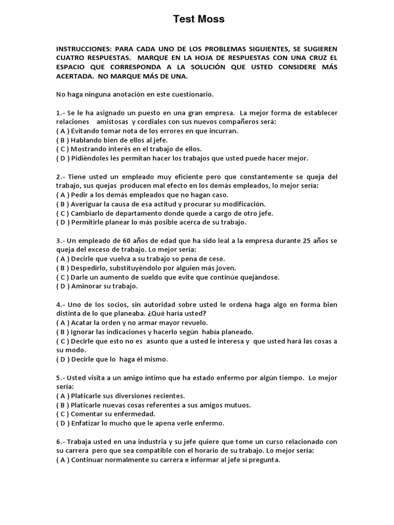 Test Moss PDF | PDF