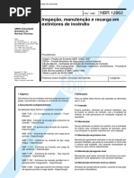 ABNT NBR 12962:2016 - Extintores de Incêndio - Inspeção e Manutenção | PDF