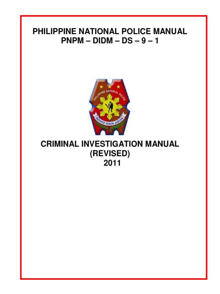 Criminal Investigation Manual 2011 | PDF