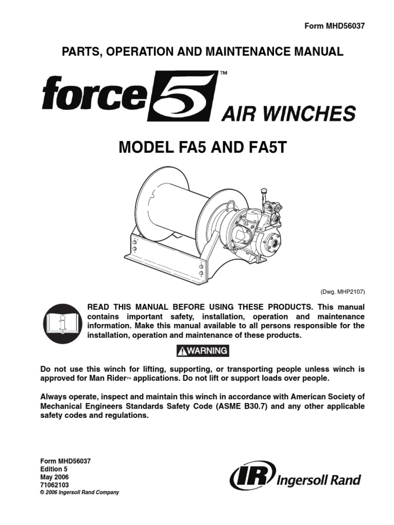 Model Fa5 and Fa5T: Parts, Operation and Maintenance Manual | PDF ...