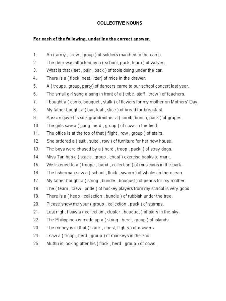 Collective Nouns | PDF