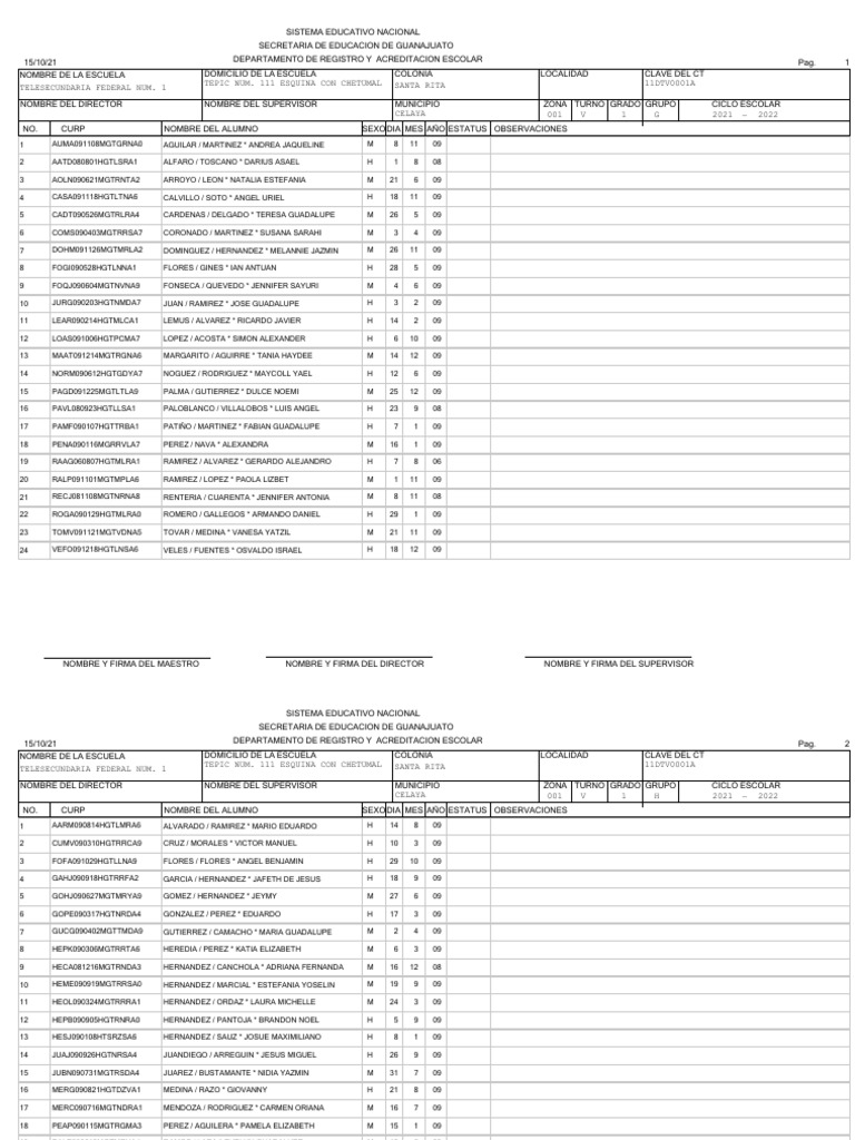 Padep Inicial 2021-2022 | PDF
