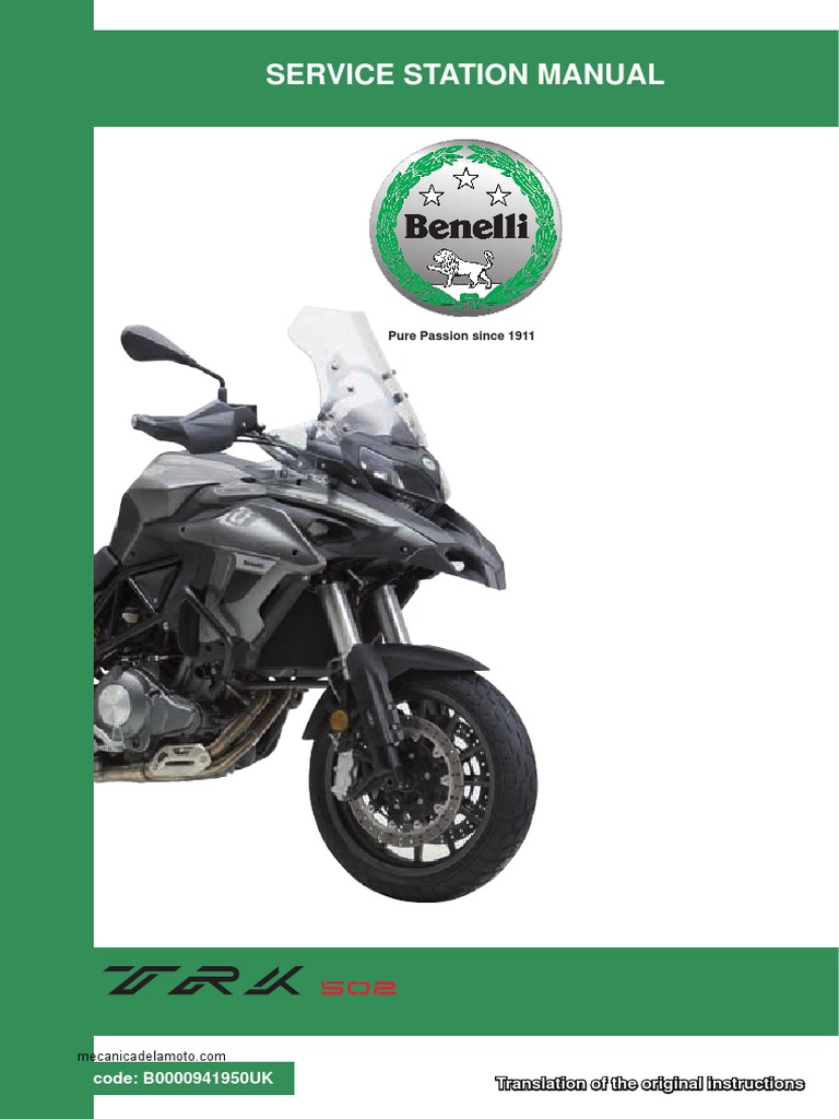 MDLM Benelli TRK 502 - Manual de Taller-Desbloqueado | PDF | Piston ...