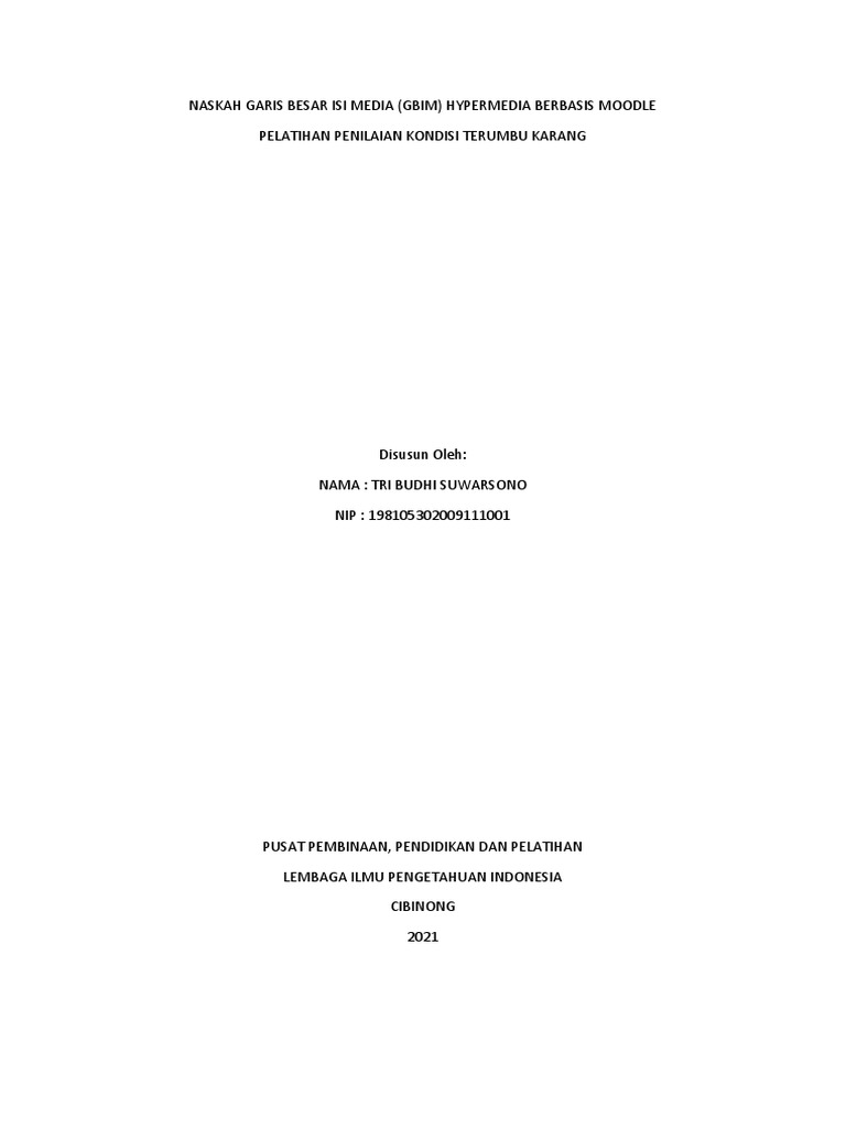 Naskah GBIM Pelatihan Terumbu Karang | PDF