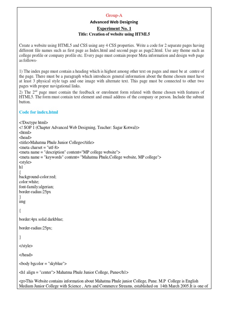 12th IT Practical Codes 2020-2021 | PDF | World Wide Web | Internet & Web