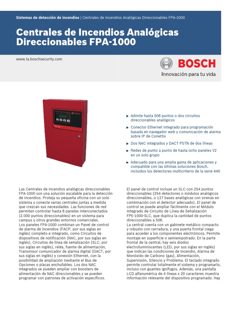 Datasheet FPA 1000 Data Sheet esAR 5046636299 | PDF | Red Telefónica ...