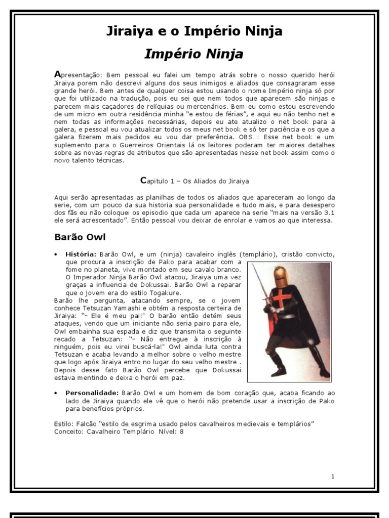 Império Ninja 3.1 | PDF | Ninja | Artes marciais chinesas