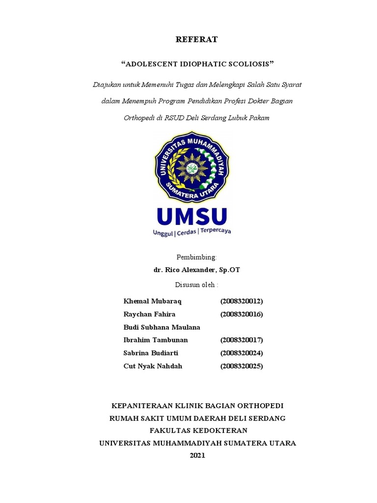 Cover REFERAT ORTHOPEDI | PDF