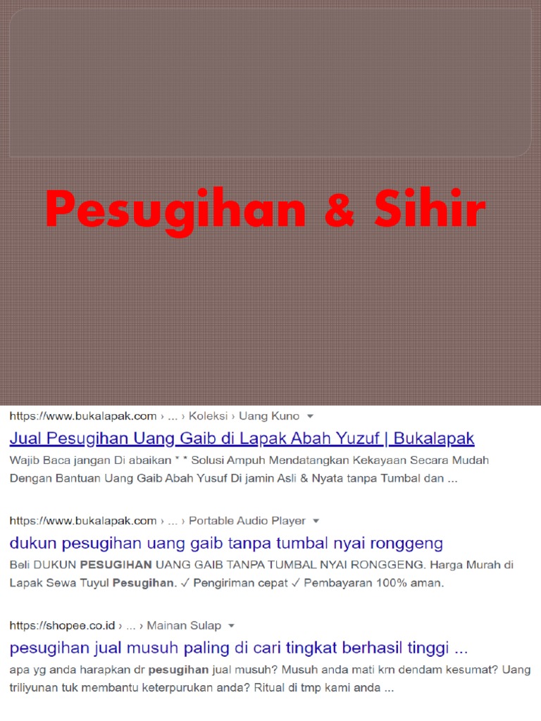 Pesugihan Dan SIhir | PDF | Agama & Spiritualitas