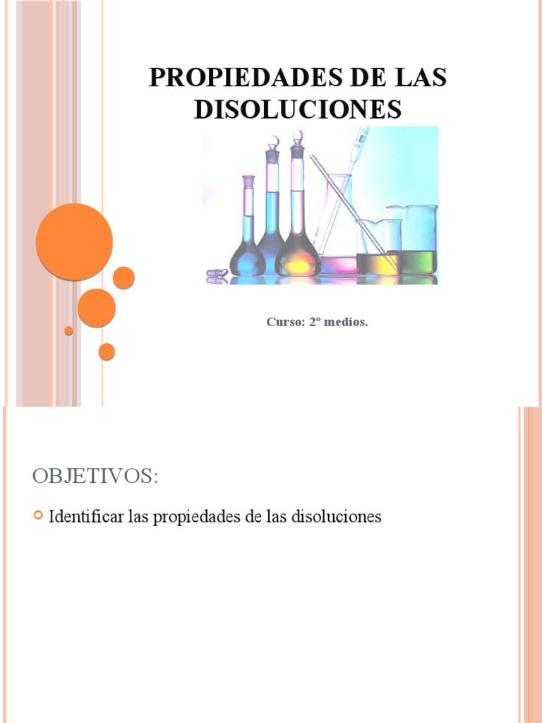 Propiedades de Las Disoluciones | PDF | Solubilidad | Solvente