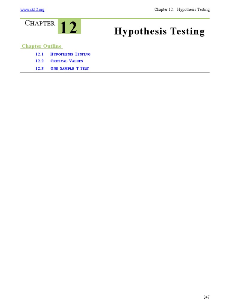 Book On T - Test | PDF | Type I And Type Ii Errors | Statistical ...