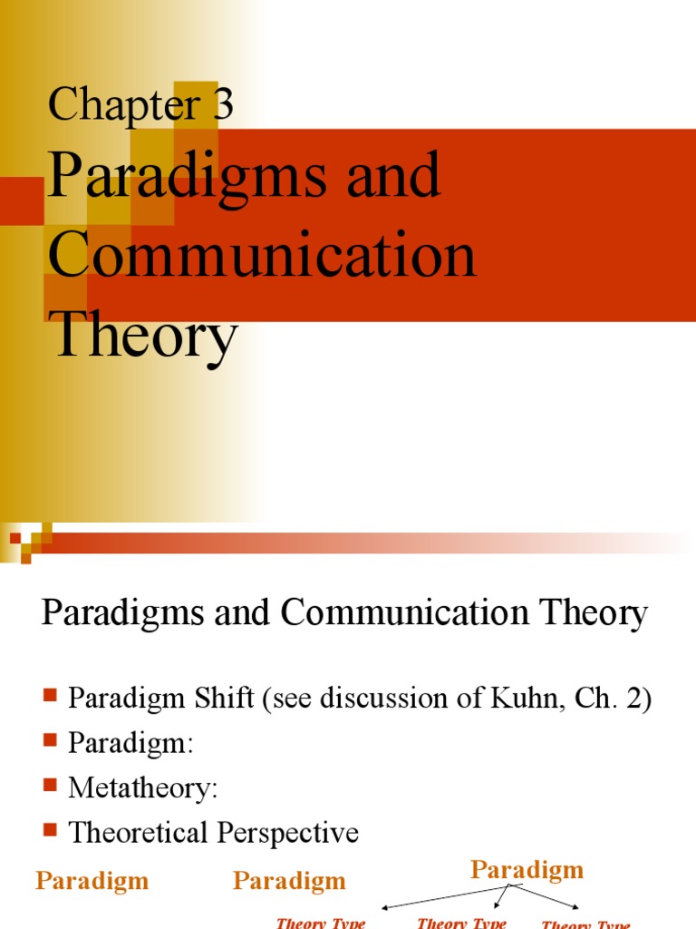Paradigms and Communication Theory | PDF | Paradigm | Theory