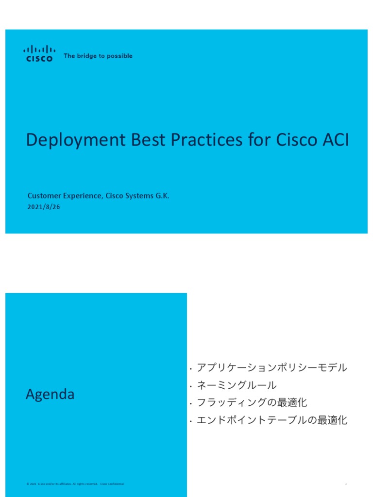 02 Deployment Best Practices Cisco ACI | PDF