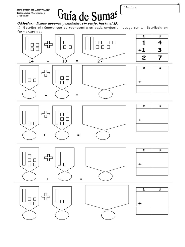 Sumas D + D, Sin Canje | PDF | Métodos y materiales de enseñanza