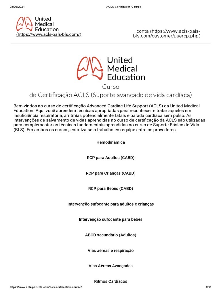 ACLS Certification Course | PDF | Reanimação cardiopulmonar | Infarto ...