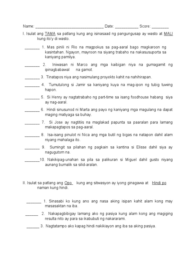 Grade 6 Summative Test 2nd Q1 | PDF